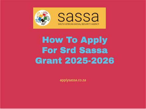 How To Apply For Srd Sassa Grant 2025 2026 SASSA Grant 2025