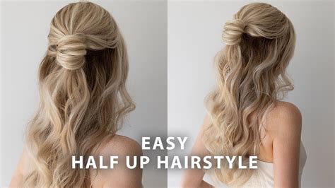 Easy Half Up Half Down Hair Tutorial 💗 Prom Bridal Wedding Hairstyle