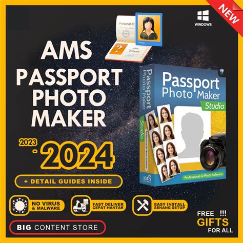 AMS Passport Photo Maker V10 EASY INSTALL SOFTWARE LIFETIME PREMIUM