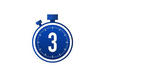 Three Days To Go Timer Label Blue Emblem Banner Motion Graphics