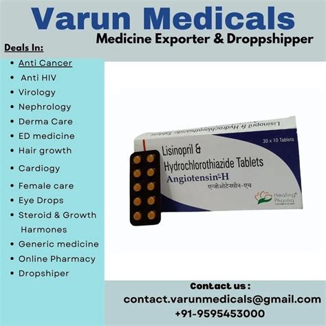 Lisinopril Hydrochlorothiazide Angiotensin H At Best Price In Nagpur