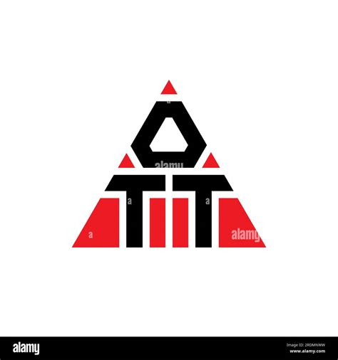 Logo De Lettre Triangle Ott Avec Forme De Triangle Monogramme De