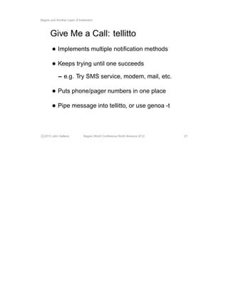 Nagios Conference John Sellens Nagios Indirection Pdf