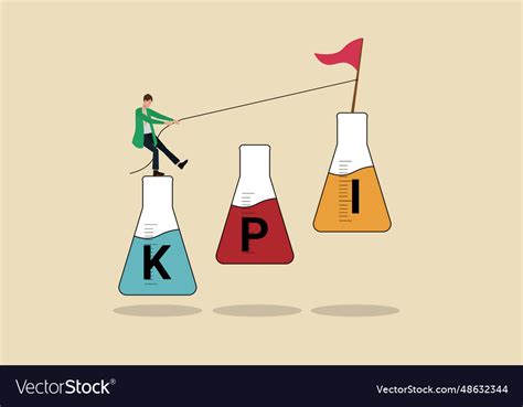 Efforts To Reach The Designed Kpi Royalty Free Vector Image