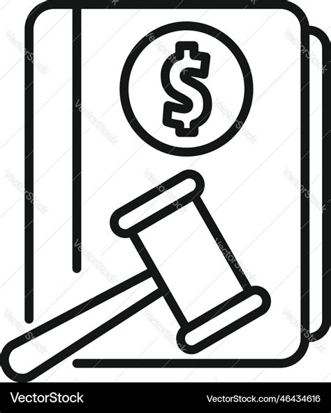 Book Of Liability Icon Outline Business Royalty Free Vector