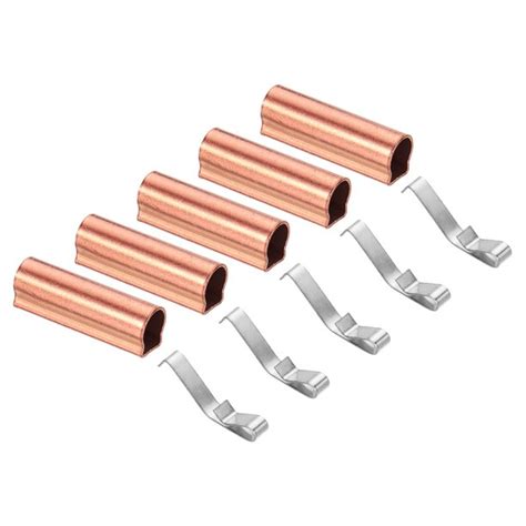 Uxcell Temperature Senor Probe Copper Sleeve Welding Copper Tube With Stainless Spring Washer