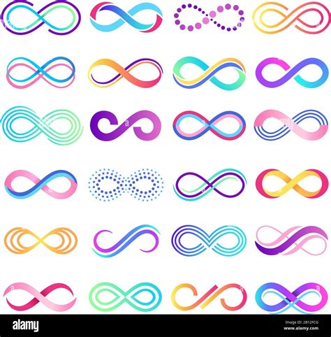 Colorful Endless Sign Infinity Symbol Limitless Mobius Strip And