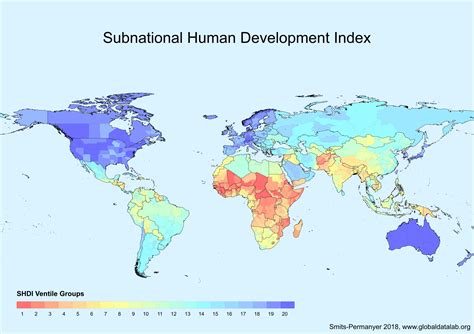 Subnational Human Development Index Hdi Of All Countries R Mapporn
