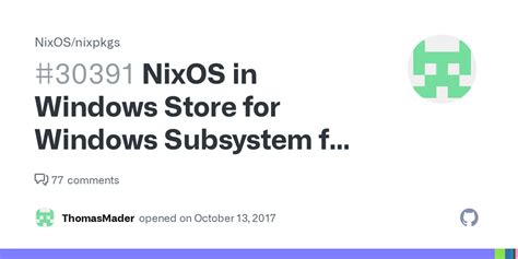 Nixos In Windows Store For Windows Subsystem For Linux Wsl · Issue