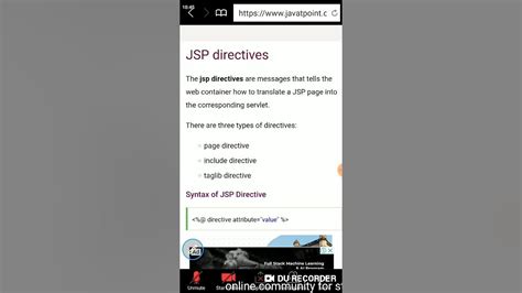 Jsp Directive Youtube