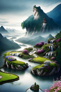 ทิวทัศน์ ภาพพื้นหลัง ธรรมชาติ ภาพวาด