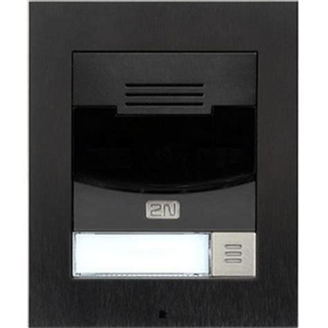2n 9155301cbs Ip Solo 1 Button Intercom Door Station Module With Camera Surface Mount Black