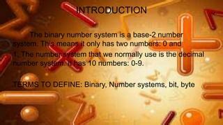 Binary Number System Part 1 PPTX