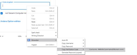 fill username password totp via context menu browser extension