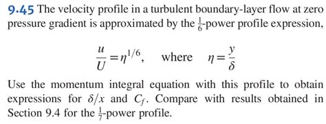 Solved The Velocity Profile In A Turbulent Boundary Layer