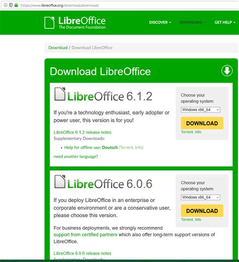 Which Version Should A Home User Be Using English Ask Libreoffice