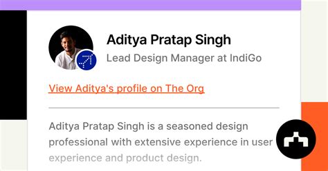 Aditya Pratap Singh Lead Design Manager At Indigo The Org