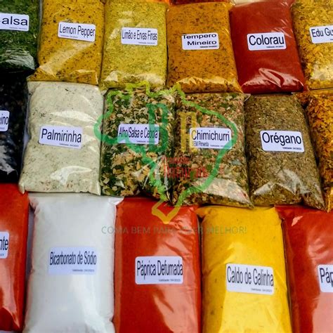 Temperos E Condimentos Br Produtos Naturais Embalagem Zip Lock Shopee