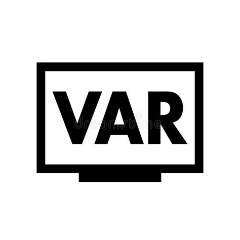 Var System Symbol Illustration Video Assistant Referee Symbol Stock