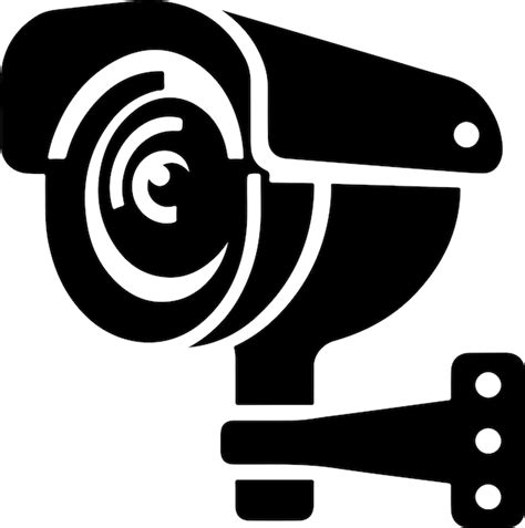 Premium Vector Minimal Monitoring Camera Vector Silhouette Black