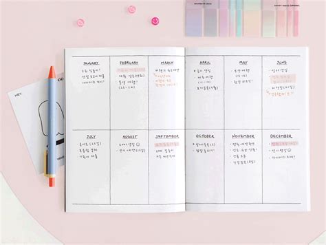 두들 먼슬리 플래너 4colors 만년 2023 월간 다이어리 스케줄러 일기장 스터디 공부 골트래커 투두리스트 체크리스트 노트