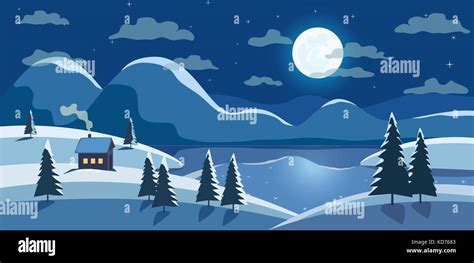 Winter Nature Landscape Stock Vector Image And Art Alamy
