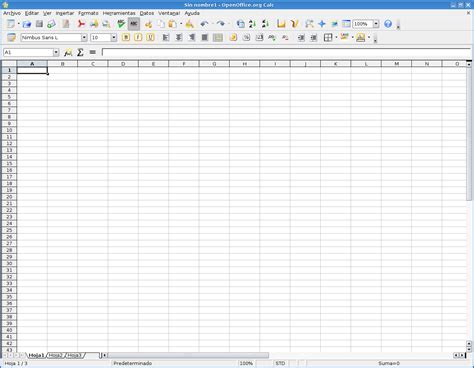 Figura3 Ventana Principal De OpenOffice Calc
