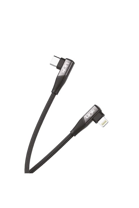 Linktech K596 27w Type c Lightning 90 Derece Data şarj Kablosu 1 5mt