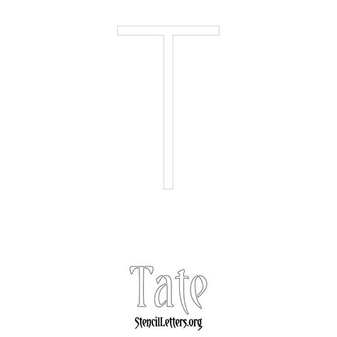 Tate Free Printable Name Stencils With 6 Unique Typography Styles And