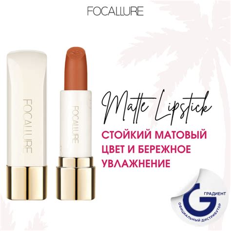 FOCALLURE Помада для губ Pure Matte Lipstick тон 104 3 7 г купить с