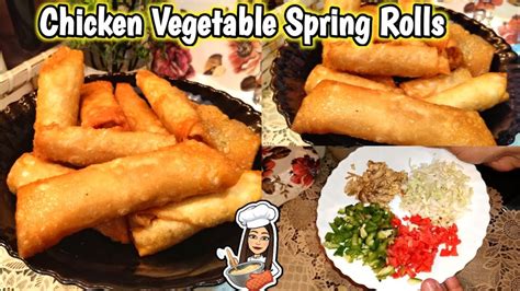 Chicken Vegetable Spring Rolls Recipe Easy Iftar Recipes Make And