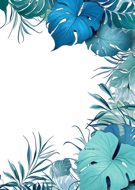 Premium Ai Image Leaves Boder Frame Illustration Abstract Background