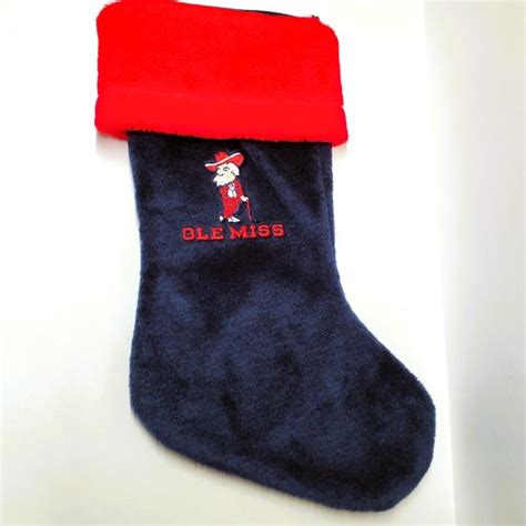 Holiday Ole Miss Christmas Stocking Colonel Reb Rebels Mascot Logo