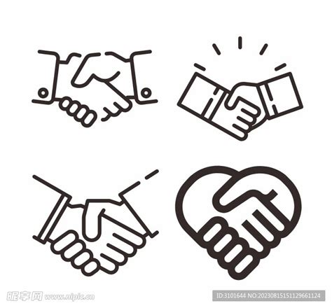 握手图标设计图 其他图标 标志图标 设计图库 昵图网