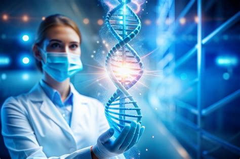 Premium Photo Dna And Genetics Research Concept Medical Abstract Background