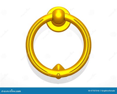Golden Door Knocker Stock Illustration Illustration Of Isolated 47707318