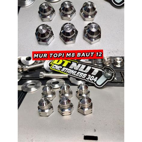 Jual Mur M8 Topi Mur 12 M10 Mur 14 Stainless Custom Probolt Indonesia Shopee Indonesia