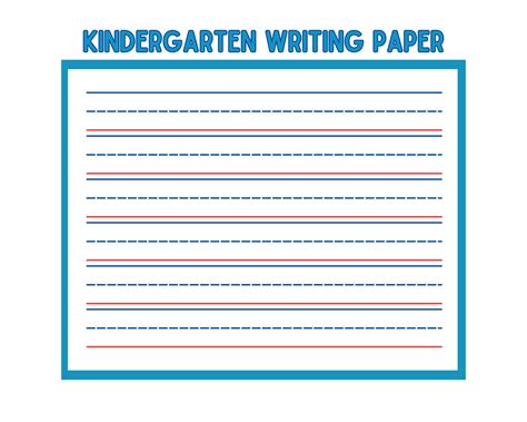 Printable Writing Paper Blue Red Blue Lines Lined Paper Printable
