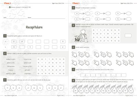 Clasa 1 Numere Naturale 0 100 Recapitulare VB Learning Hub