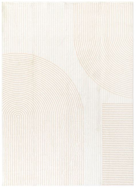 Softy Arches Cream Beige Rug Ruggy