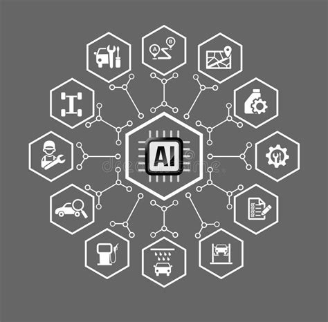 AI Artificial Intelligence Technology Circuit Brain Symbol Icon Stock Vector - Illustration of ...