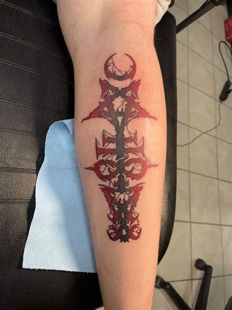 Satanic Sigils Calf Tattoo Done By Ashley Rose At Blasted Ink St Paul