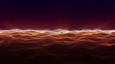 Technology Background Abstract Digital Particle Wave Futuristic