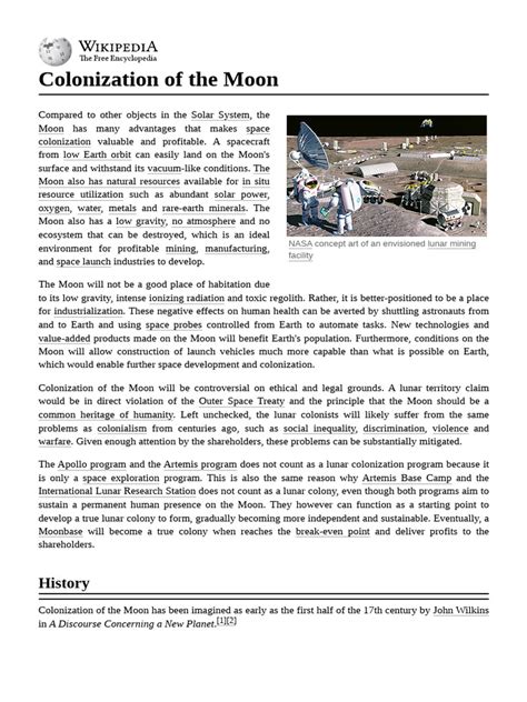Colonizationofthemoon Pdf Colonization Of The Moon Space
