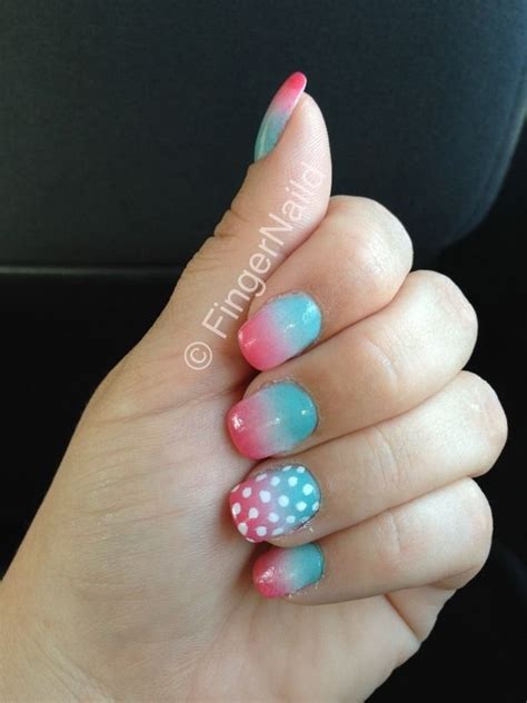 Polka Dot Ombré Blue Ombre Nails Nail Art Nails