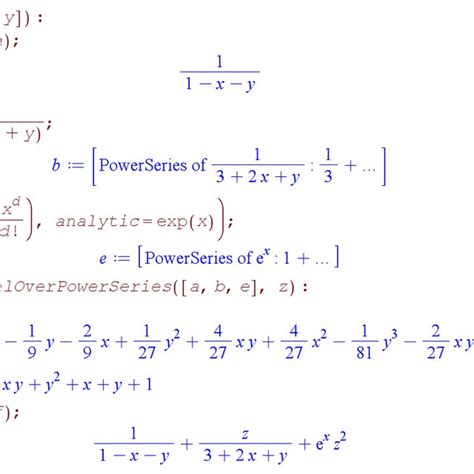 Creating Power Series From A Polynomial Or An Anonymous Function