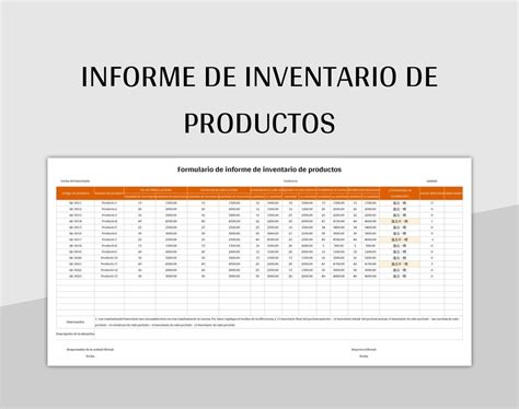 Plantilla Excel Para Inventario De Productos