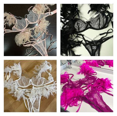 Ostrich Marabou Feather Lace Lingerie Etsy