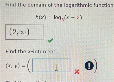 Solved Find The Domain Of The Logarithmic