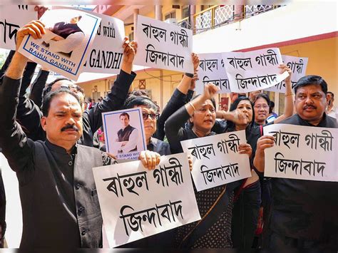 Congress Party Protest Against Disqualification Of Rahul Gandhi From